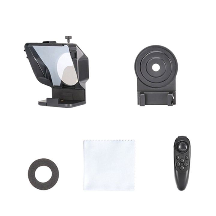Portable Teleprompter for Smartphones with Remote Control Phone Holder ...