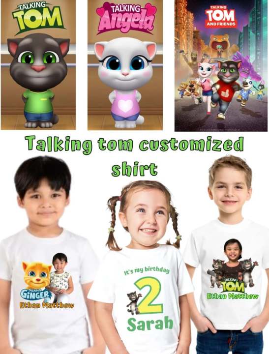 Talking tom kids customized shirt | Lazada PH