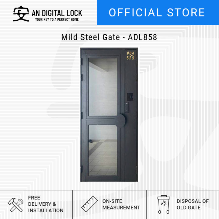 Mild Steel HDB Metal Gate (ADL858) | AN Digital Lock | Lazada Singapore