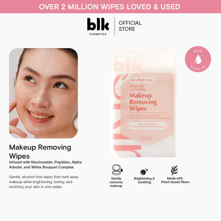 blk skin brightening & soothing makeup removing wipes + niacinamide ...