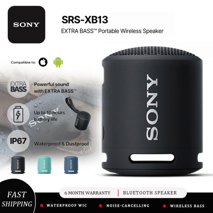 【ลำโพงขายดี】Original Sony SRS-XB13 Portable Speaker Bluetooth Extra ...