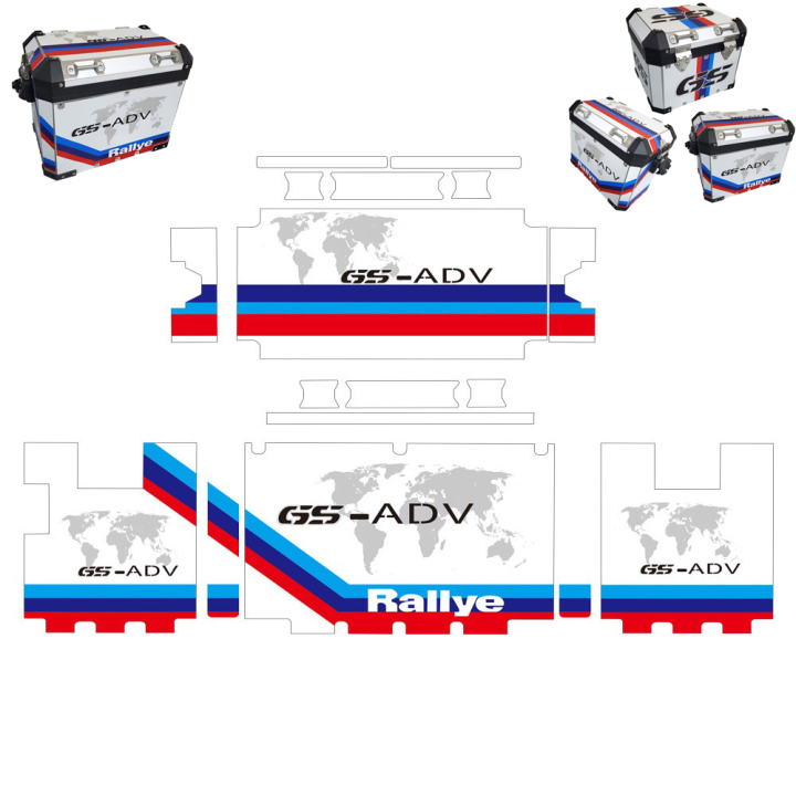 REALZION full set Decals Emblems Motorcycle Tail Top Side Box Cases ...