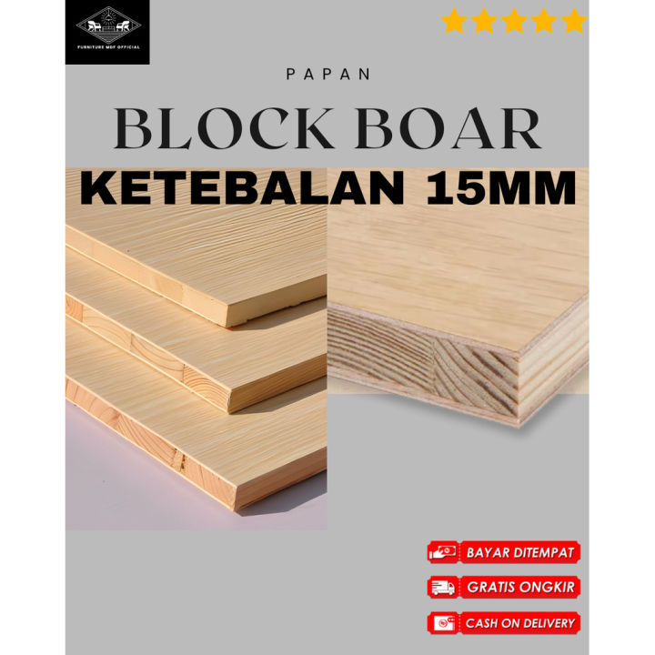 BLOCKBOARD Tebal 15mm / BLOCK BOARD PLYWOOD / Ukuran 30x100 - 30x20 ...