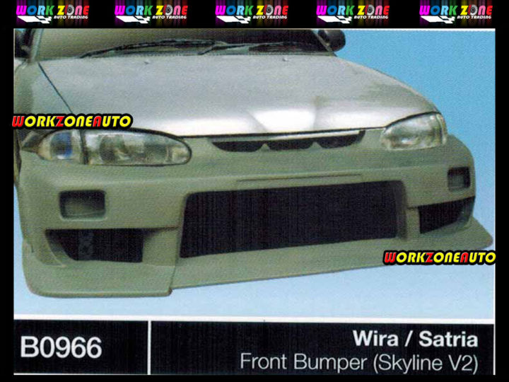 B0966 Proton Wira / Satria Front Bumper (SKYLINE V2) Body kit Bodykit ...