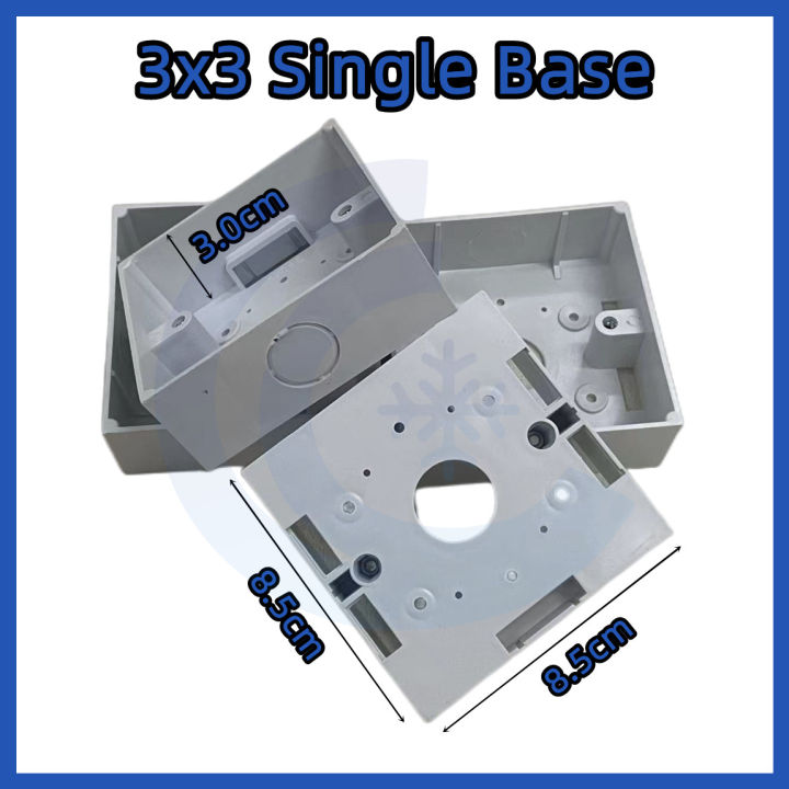 PVC Box Surface Type Nut Box/ Electrical Box/ Base 3x3 single base box ...
