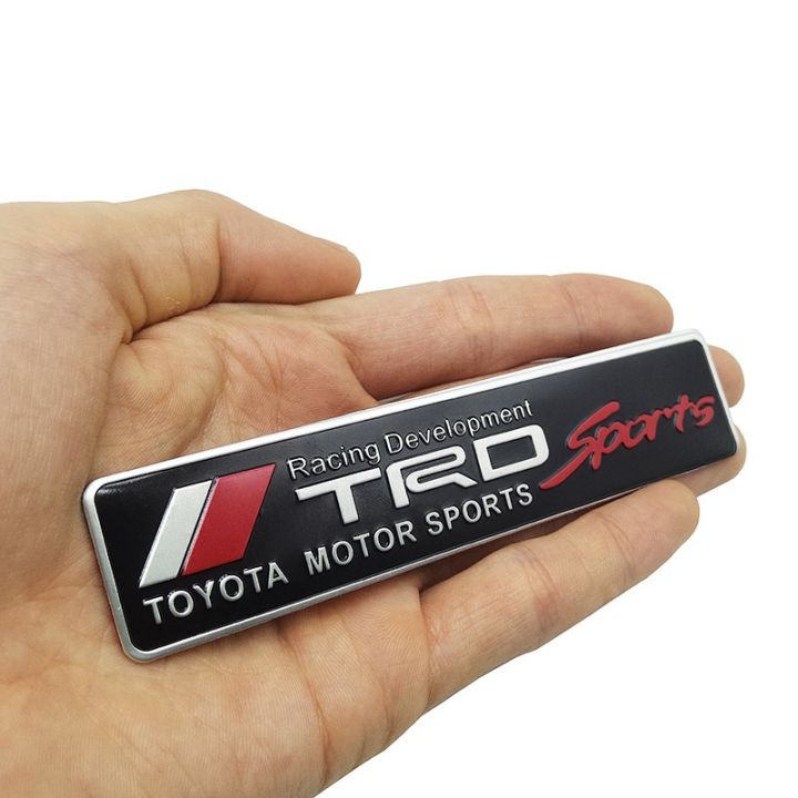 TRD LOGO Car Sticker Aluminum Motorsport Badge Emblem Decal For Toyota ...