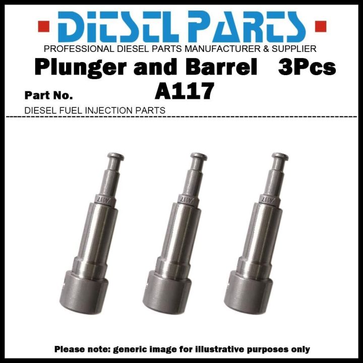 3Pcs Pump Element A117 Plunger at Barrel 131151-9820 para sa ISUZU ...