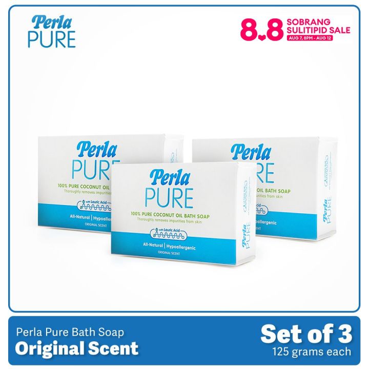 Perla Pure Bath Hypoallergenic Soap Original Scent - Personal Care (Set ...