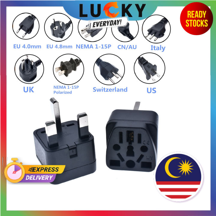 Universal - EU US AU UK - Malaysia AC Power Socket Plug Travel Charger Adapter Converter | Lazada