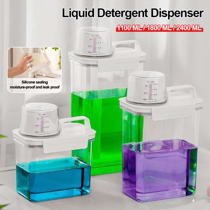 Liquid detergent dispenser Laundry organizer can storage sealed ...