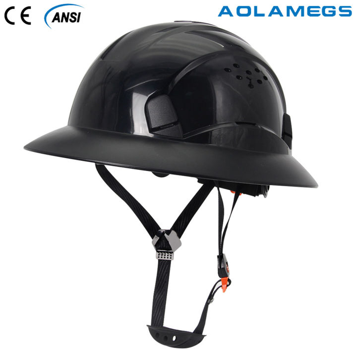 Construction Full Brim Safety Helmet Lightweight Sunshade Breathable ...