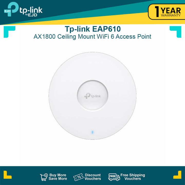 tp-link EAP610 AX1800 Ceiling Mount WiFi 6 Access Point | Omada Cloud ...