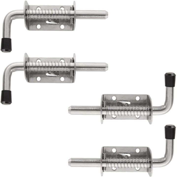 4 Pack 5 Inch Spring Loaded Latch Pin 304 Stainless Steel Barrel Bolt ...