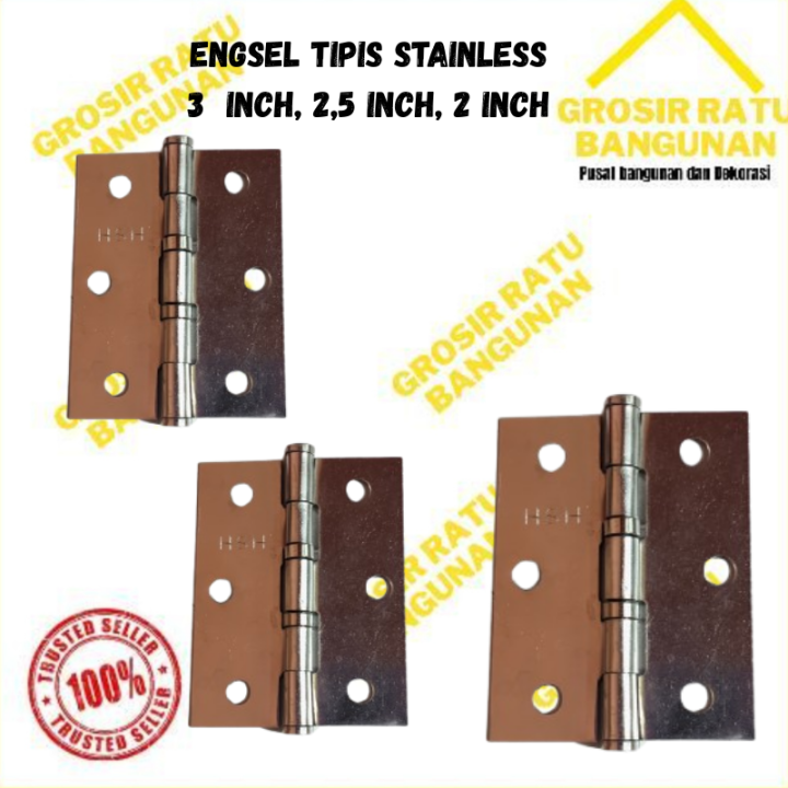 Engsel Tipis Stainless 3Inch, 2,5 Inch, 2 Inch HARGA 1PCS | Lazada ...