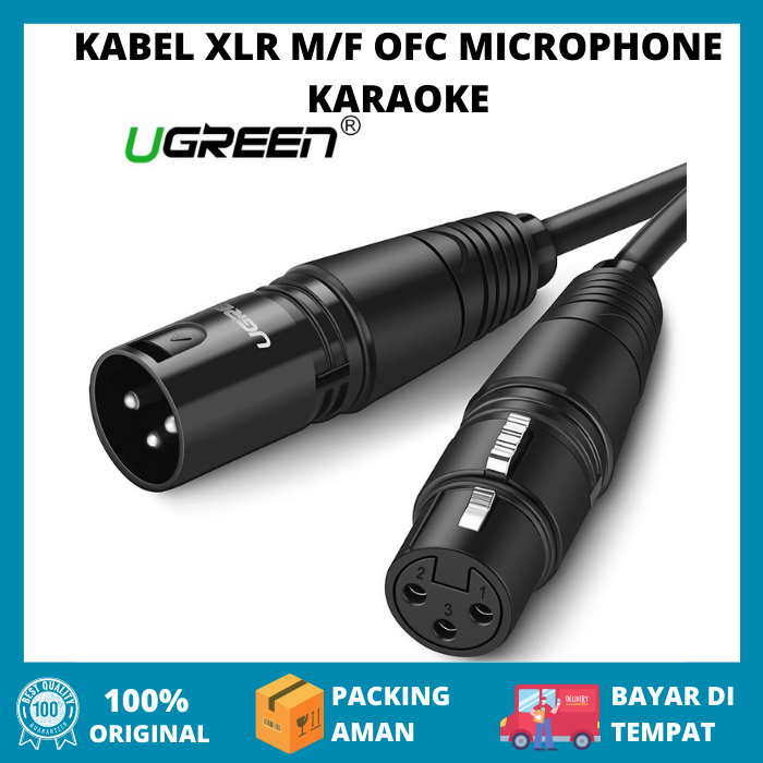 Kabel XLR M/F OFC Microphone Karaoke / Microphone Mik Karaoke Shielded ...