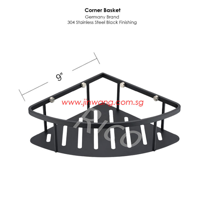 Corner Soap Basket R11806 Black (Rico) | Lazada Singapore