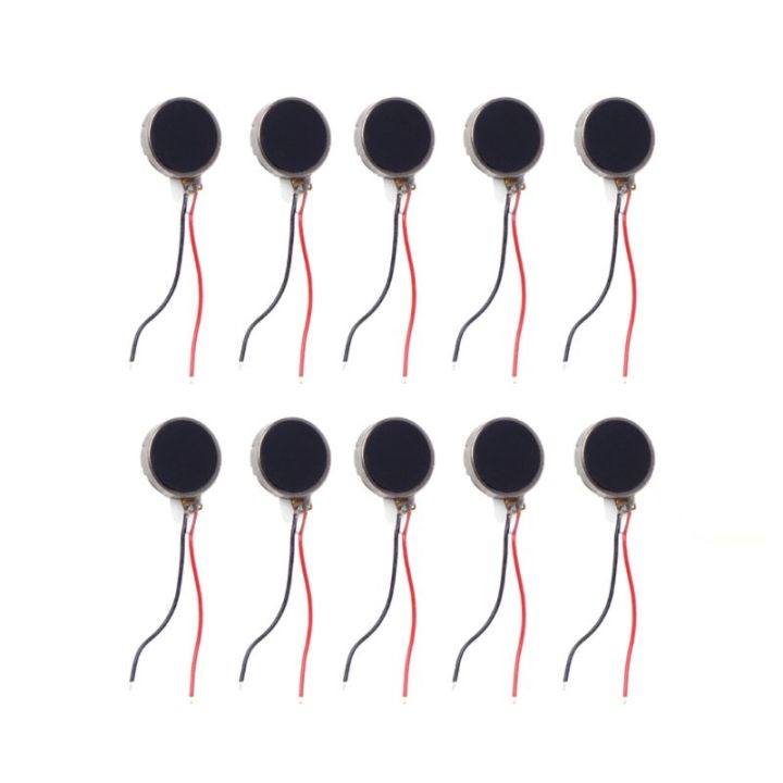10x3mm Mini Vibration Motors for DC 3V 10000rpm Flat Coin Button-Type ...