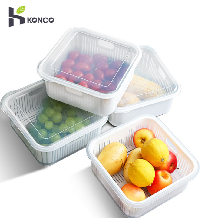 Konco Kitchen Drainer Vegetable Storage Containers Food colander ...