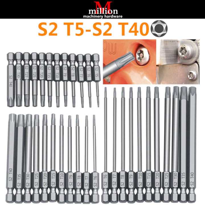 11pcs 12pcs 1/4" Hex Driver Bits Security Bit Set Tamper Proof ...