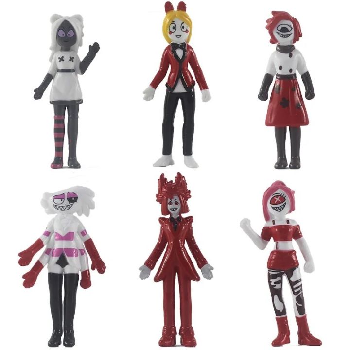 6pcs/Set Hazbin Hotel Alastor Action Figure Toys Anime Cartoon PVC ...