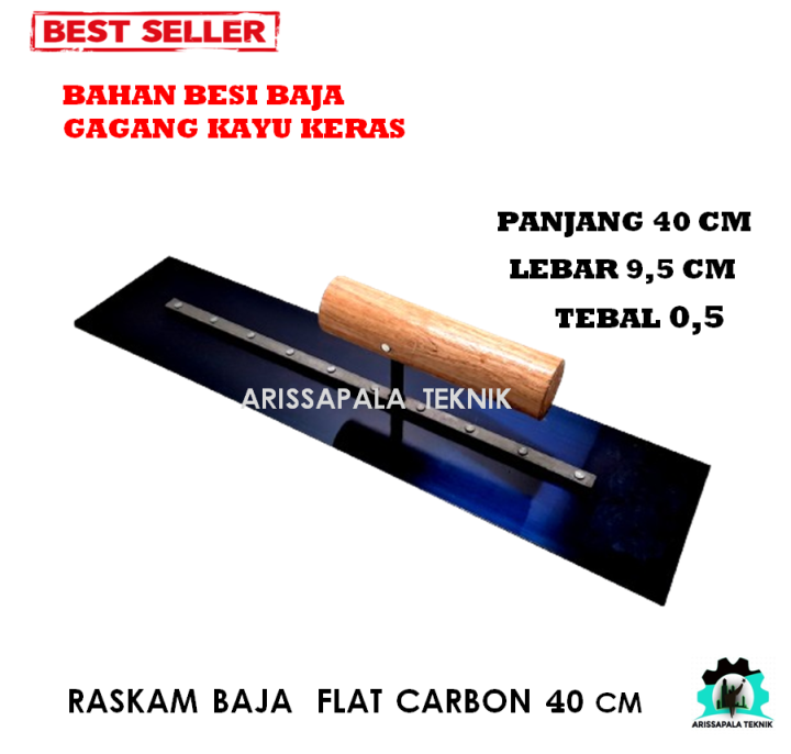 Raskam Besi Baja 40 cm Roskam Reskam Plat Karbon Trowel Epoxy Alat ...
