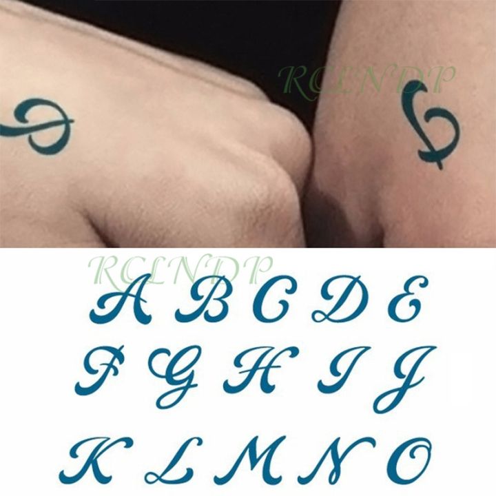 Waterproof Temporary Tattoo Sticker Capital English letters alphabet ...