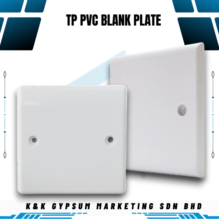 White PVC Blank Plate 3x3 Inch Socket Box Blanking Cover with 2 Screw ...