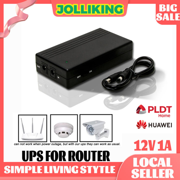 PLDT Mini DC UPS Power Supply Backup Battery Uinterruptible Power Bank ...