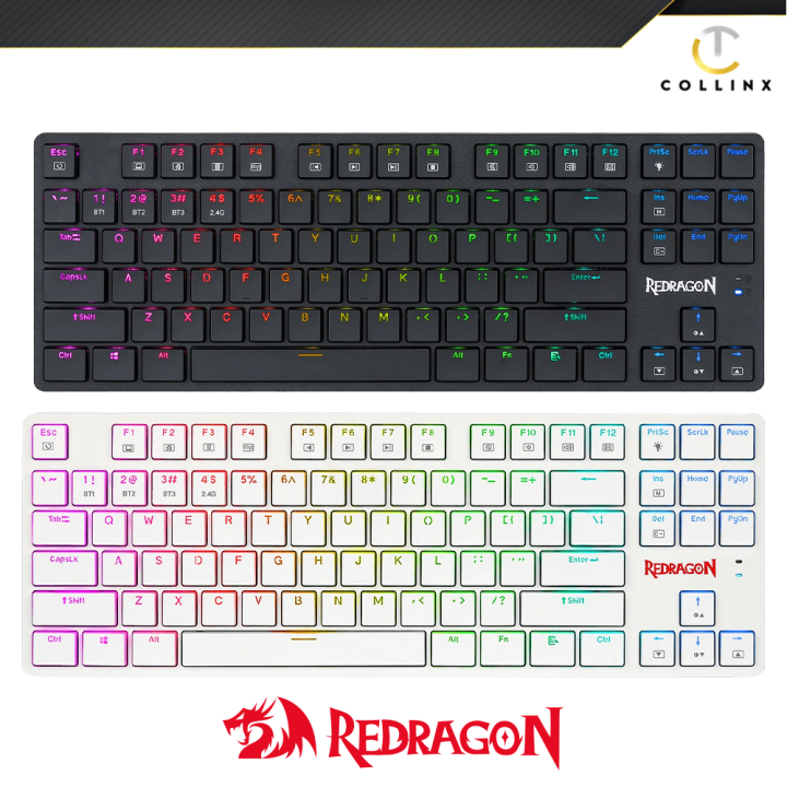 Super Slim Wireless Mechanical Gaming Keyboard RGB - Hot-Swappable 87 ...