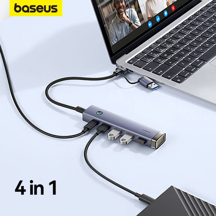 Baseus USB Hub UltraJoy Series 4-Port HUB AIR USB3.0 USB-A & Type-C ... Baseus USB Hub UltraJoy Series 4-Port HUB AIR USB3.0 USB-A & Type-C ...