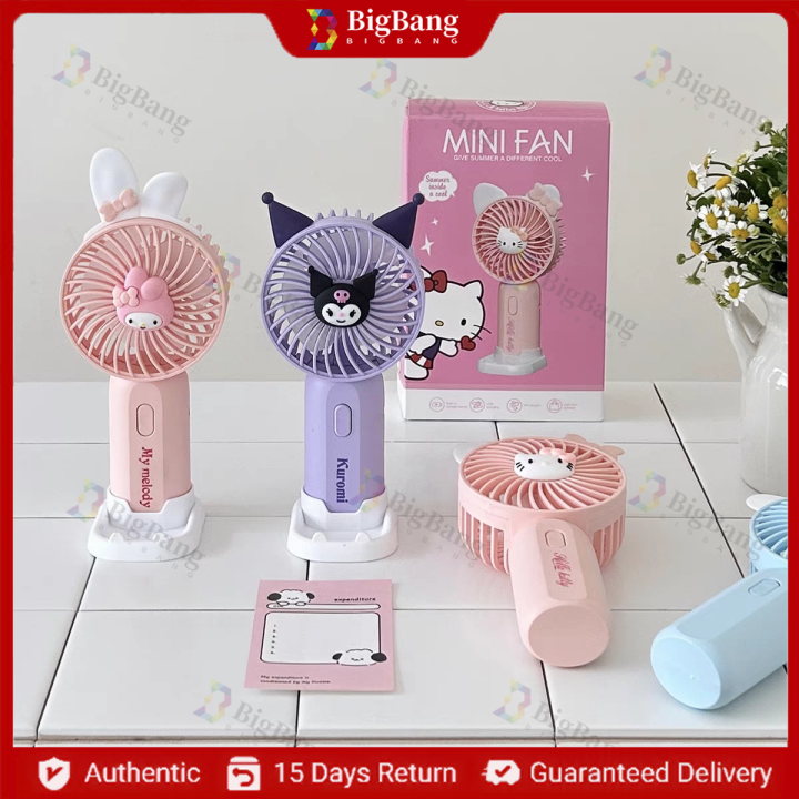 (in stock) Sanrio Mini Portable Electric Fan Sanrio Kuromi My Melody ...