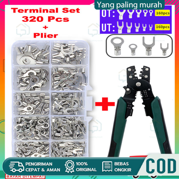 Terminal Wire Crimp Connector Kit 320 PCS + Plier - T-Tap Wire ...