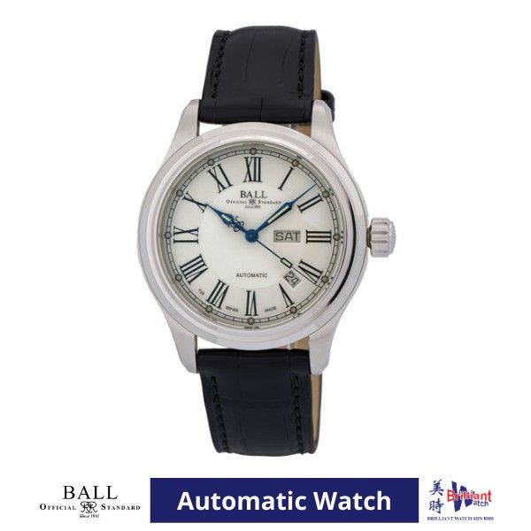 BALL Trainmaster Roman Automatic Men Watch NM1058D-L4J-WH | Lazada