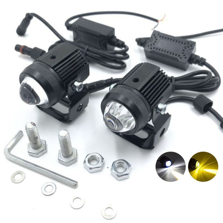 Mini Driving Light High and Low Yellow / White LED Aniti Fog For Cars / Motorcycle Korean Led ...