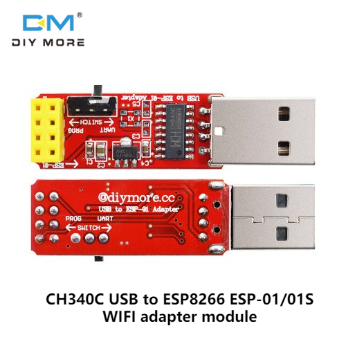 diymore USB CH340C เพื่อ ESP8266 ESP-01/01S โมดูลบอร์ดอะแดปเตอร์ WIFI | Lazada.co.th