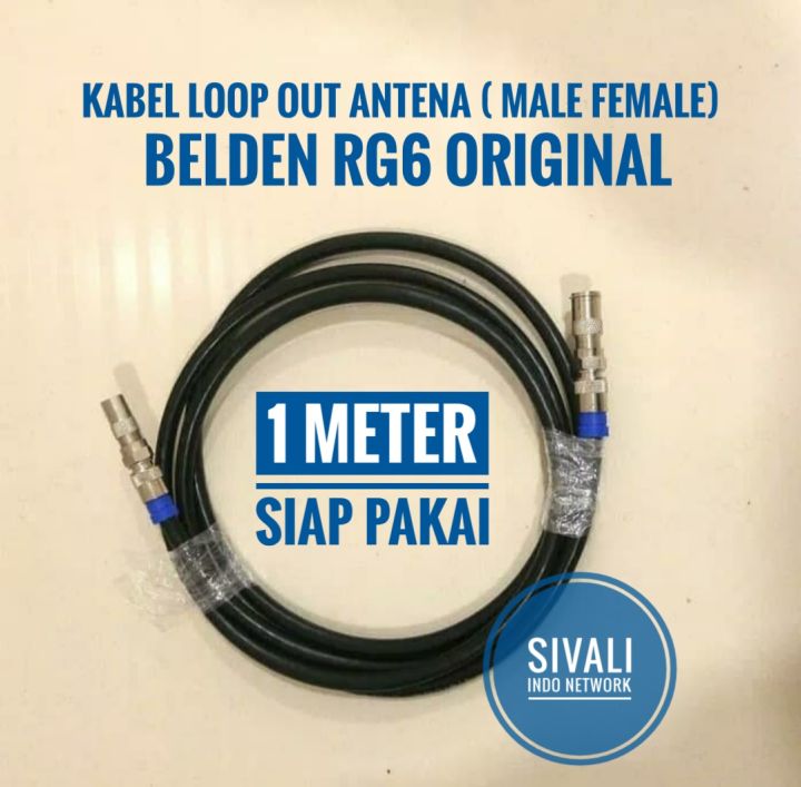 1 METER KABEL LOOP OUT ANTENNA BELDEN RG 6 UNTUK SET TOP BOX TV ...