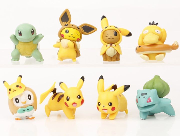 8pcs Pokemon Mini Figurines Toys Cake Topper Decoration 4cm Tall ...