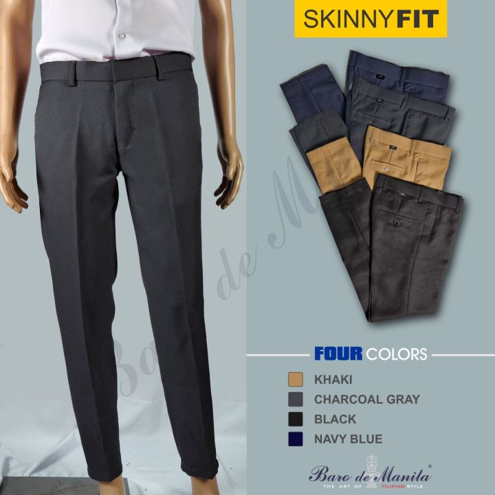 Baro de Manila/ Stroll SKINNY Super Slim fit slacks | Lazada PH