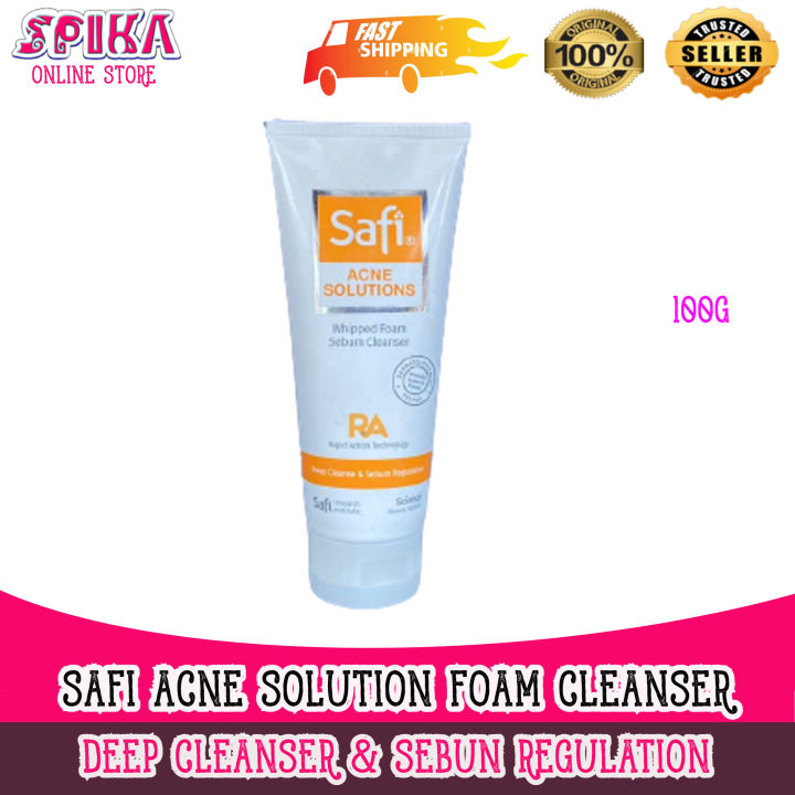 SAFI ACNE SOLUTIONS WHIPPED FOAM SEBUM CLEANSER 100G | Lazada