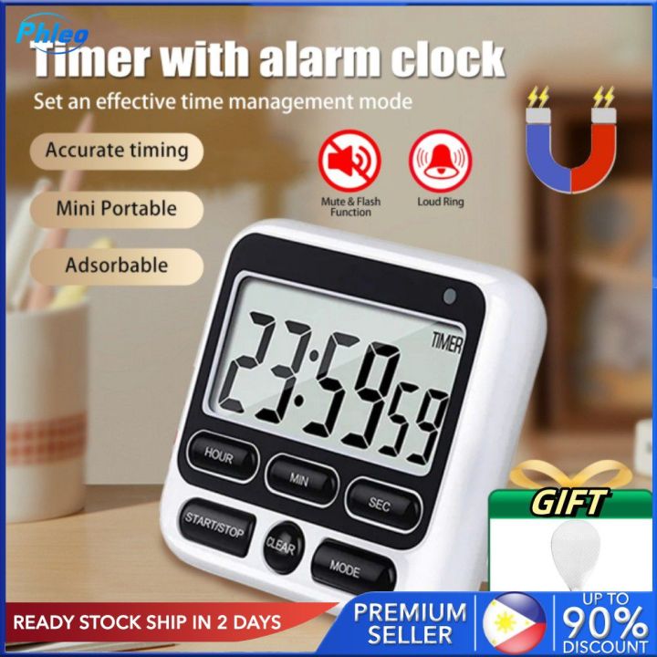 【Free Meal Spoon】Digital Kitchen Timer Big Digital Multipupose Timer ...