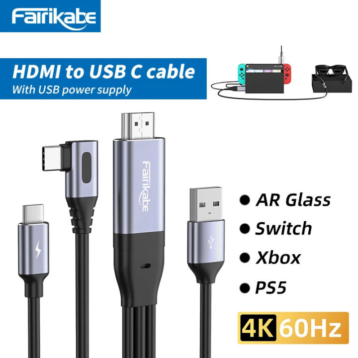 HDMI to USBC Cable 4K60Hz HDMI to TypeC Adapter for PS5 X SteamDeck to ...