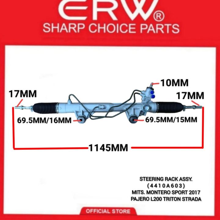 STEERING RACK ASSEMBLY MITSUBISHI MONTERO SPORT 2017 PAJERO L200 TRITON ...