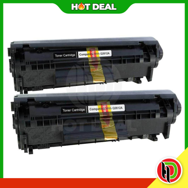 Hotdeal ( Bundle x 2 ) Compatible HP Q2612A / Canon Cart 303 Black ...