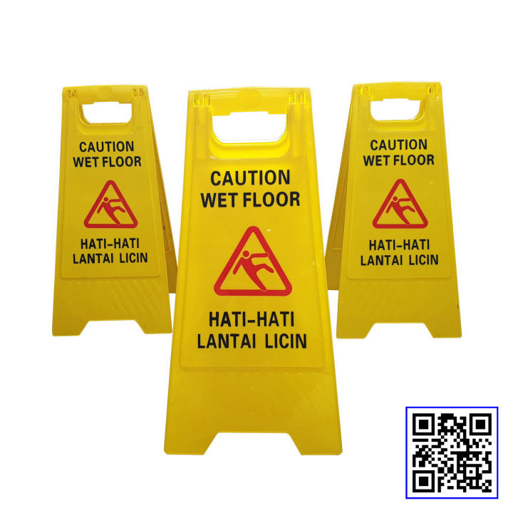 Floor Sign Caution Wet Floor / Awas Lantai Licin / Maintenance | Lazada ...