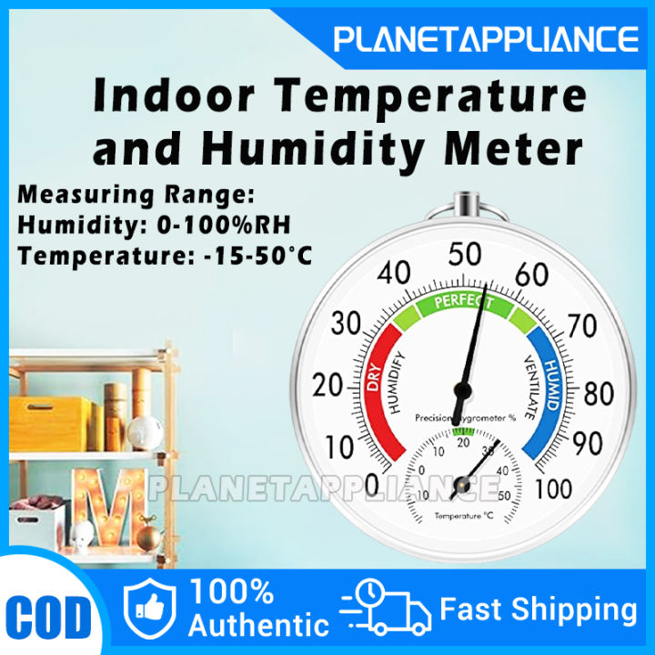 Round type Hanging Thermometer and Hygrometer Temperature Indoor ...