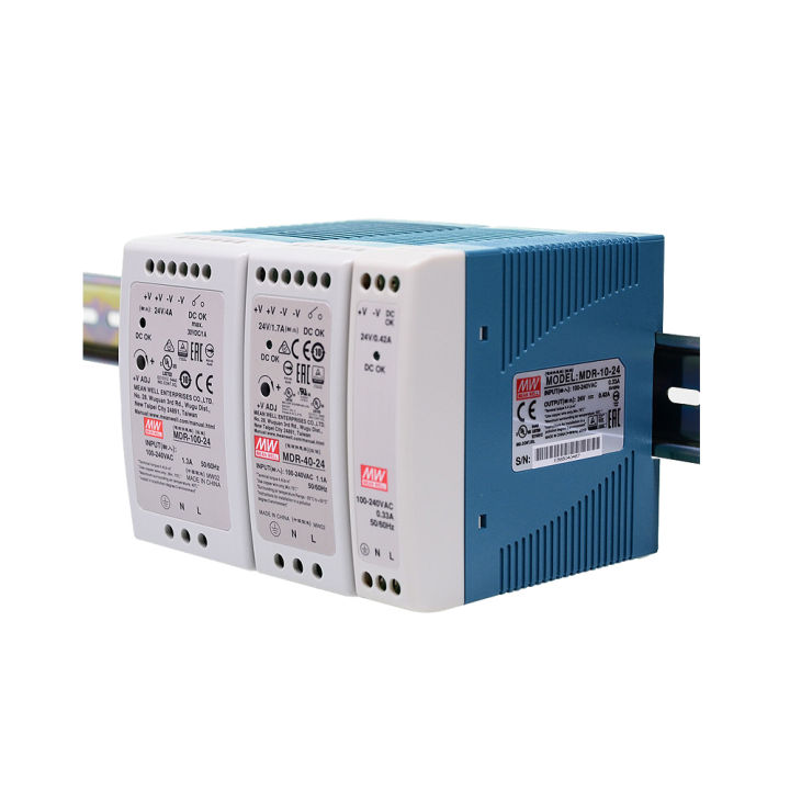Original Mean Well MDR-10 20 40 60 100 series DC 5V 12V 15V 24V 48V ...