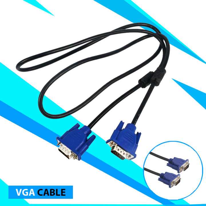 VGA Cable 1.5m 3m 5m 10m 1080P HD 15 Pin Male To Male Extension Cable ...