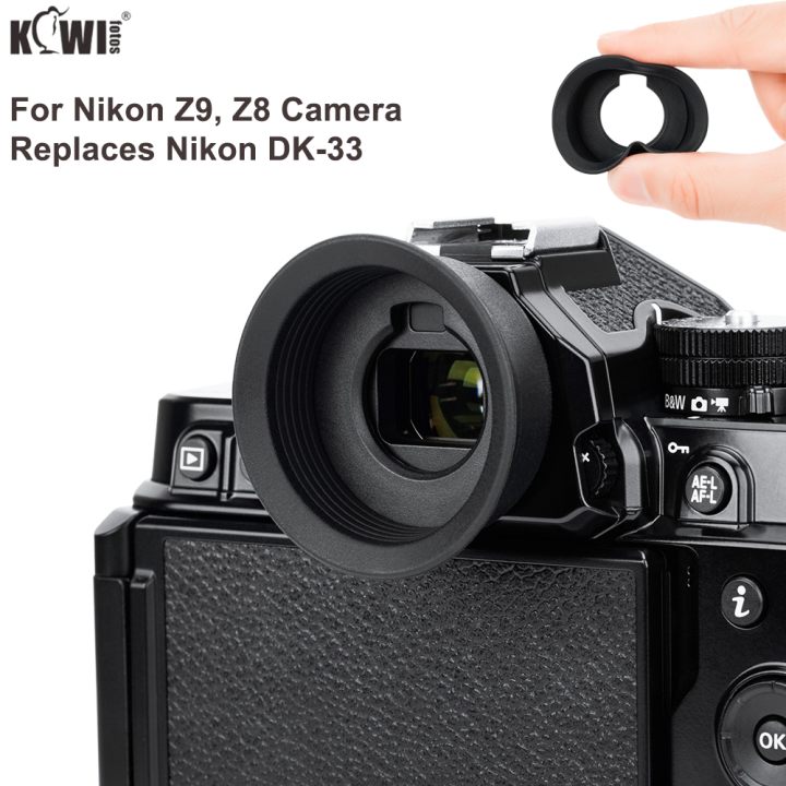KIWIFOTOS Long Silicone Soft Camera Eyecup Eyepiece Viewfinder For for Nikon Z9, Z8 Camera ...