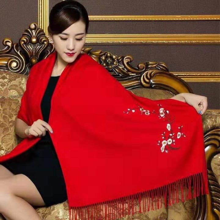 CASHMERE THICK SCARF CHERRY BLOSSOM PRINT | Lazada PH