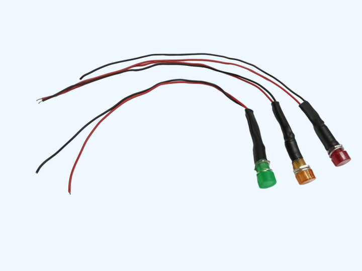 PILOT BULB 12V CIRCLE HEAD 10mm 2-PIN with WIRE (1-PC per ORDER ...